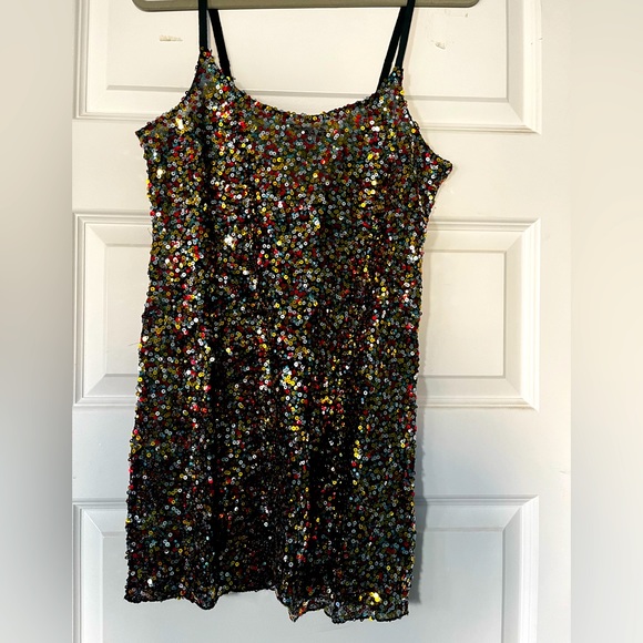 Dresses | Mini Sequin Shift Slip | Poshmark